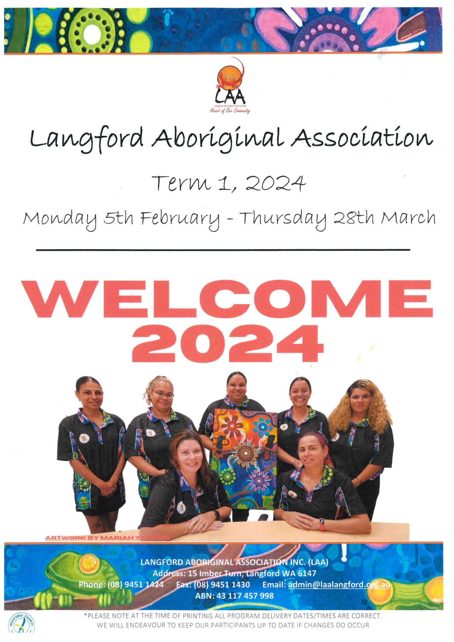 2024 Term 1 Programs for mob at Langford Aboriginal Association ...